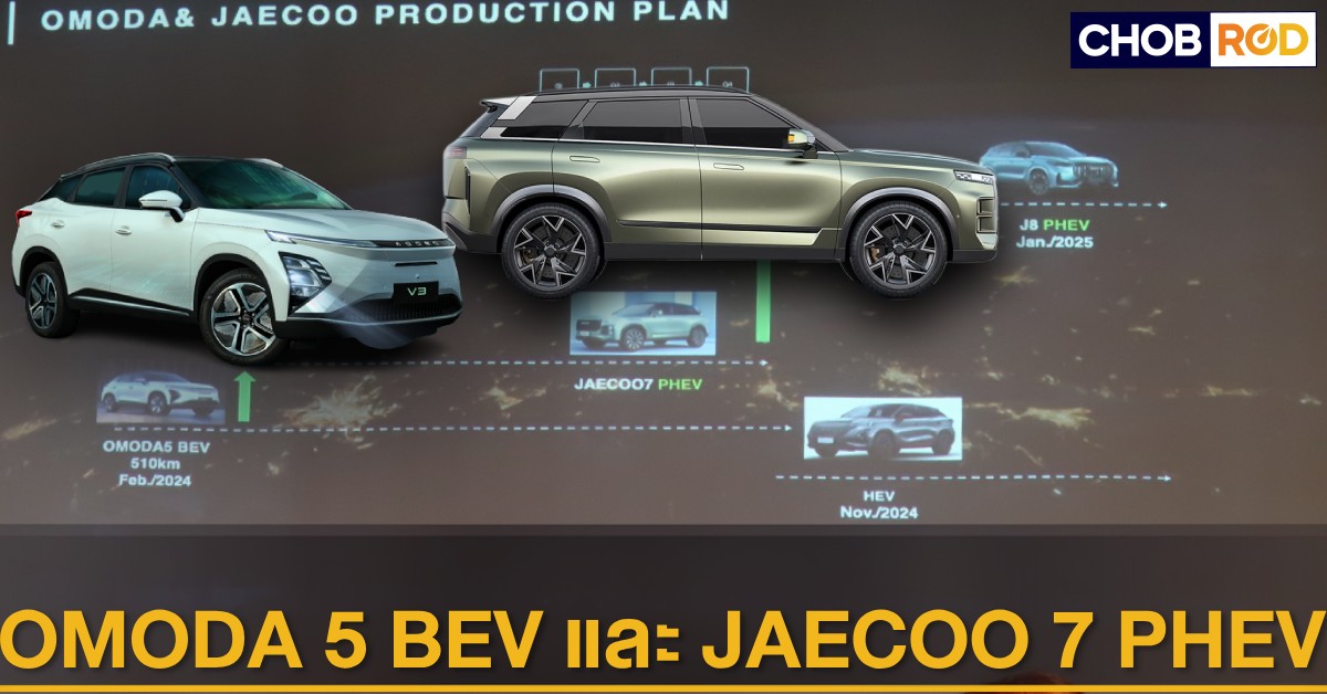 OMODA 5 BEV เคาะไตรมาสที่ 1 ปี 2567 ลุยตลาดประเทศไทย ต่อด้วย JAECOO 7 PHEV